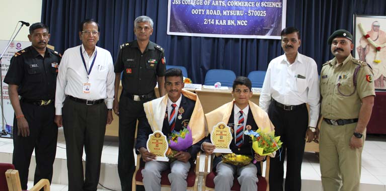 NCC Achievers Honored In Felicitation Ceremony JSS Mahavidyapeetha